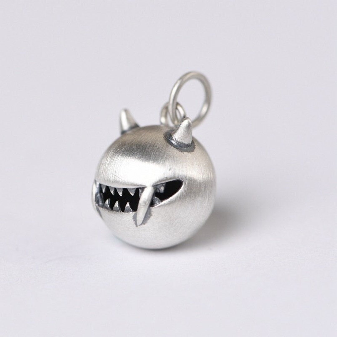 Sterling Silver Little Devil Charm Pendant, Silver Satan Charm - Etsy
