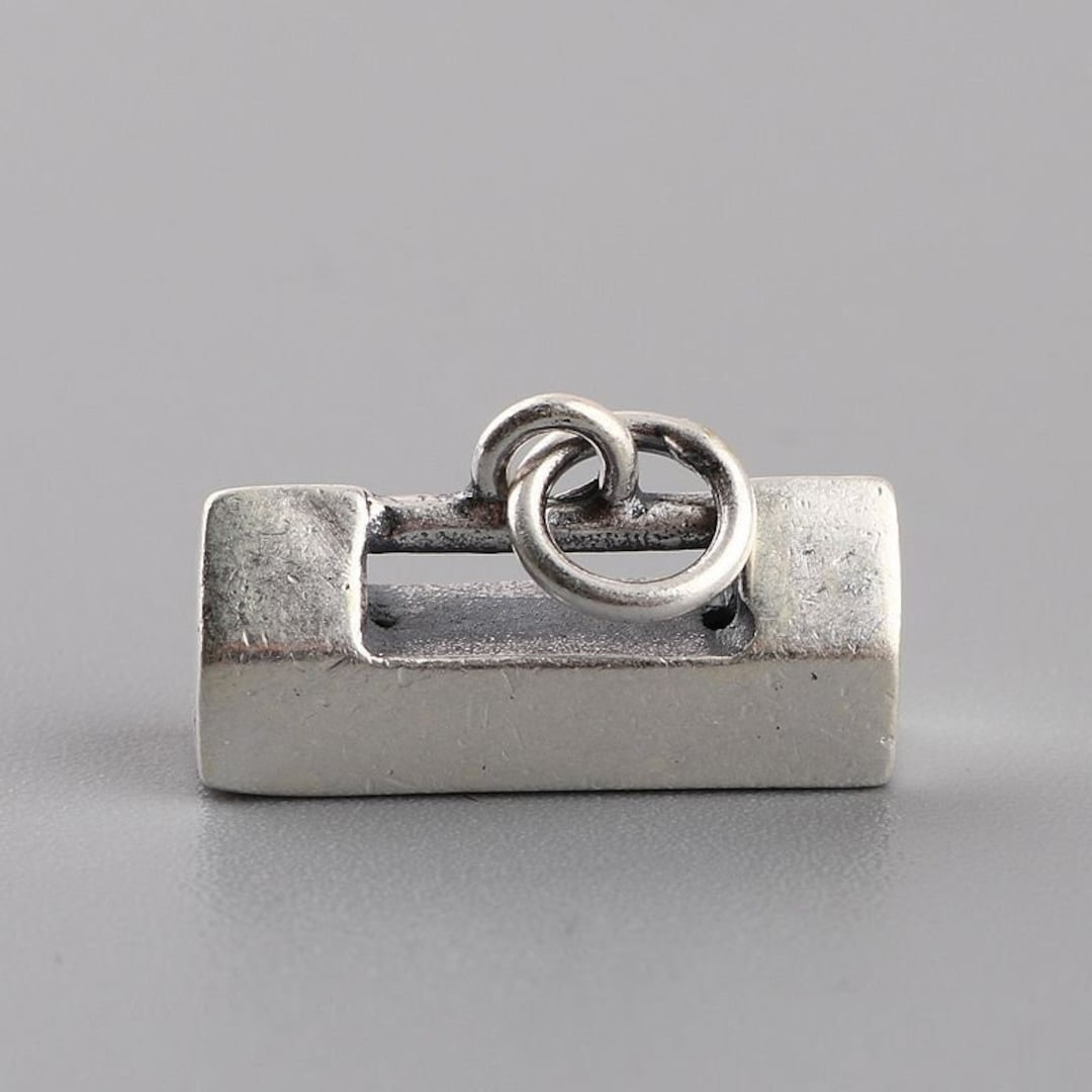 999 Sterling Silver Lock Necklace Pendant, Padlock Pendant Charm ...