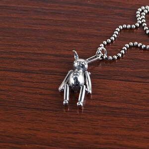 Sterling Silver Moving Rabbit Charm Pendant, Rabbit Necklace, Silver ...