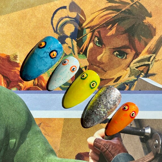 Botw Chuchu Nails The Legend Of Zelda Nintendo Press On Etsy Uk