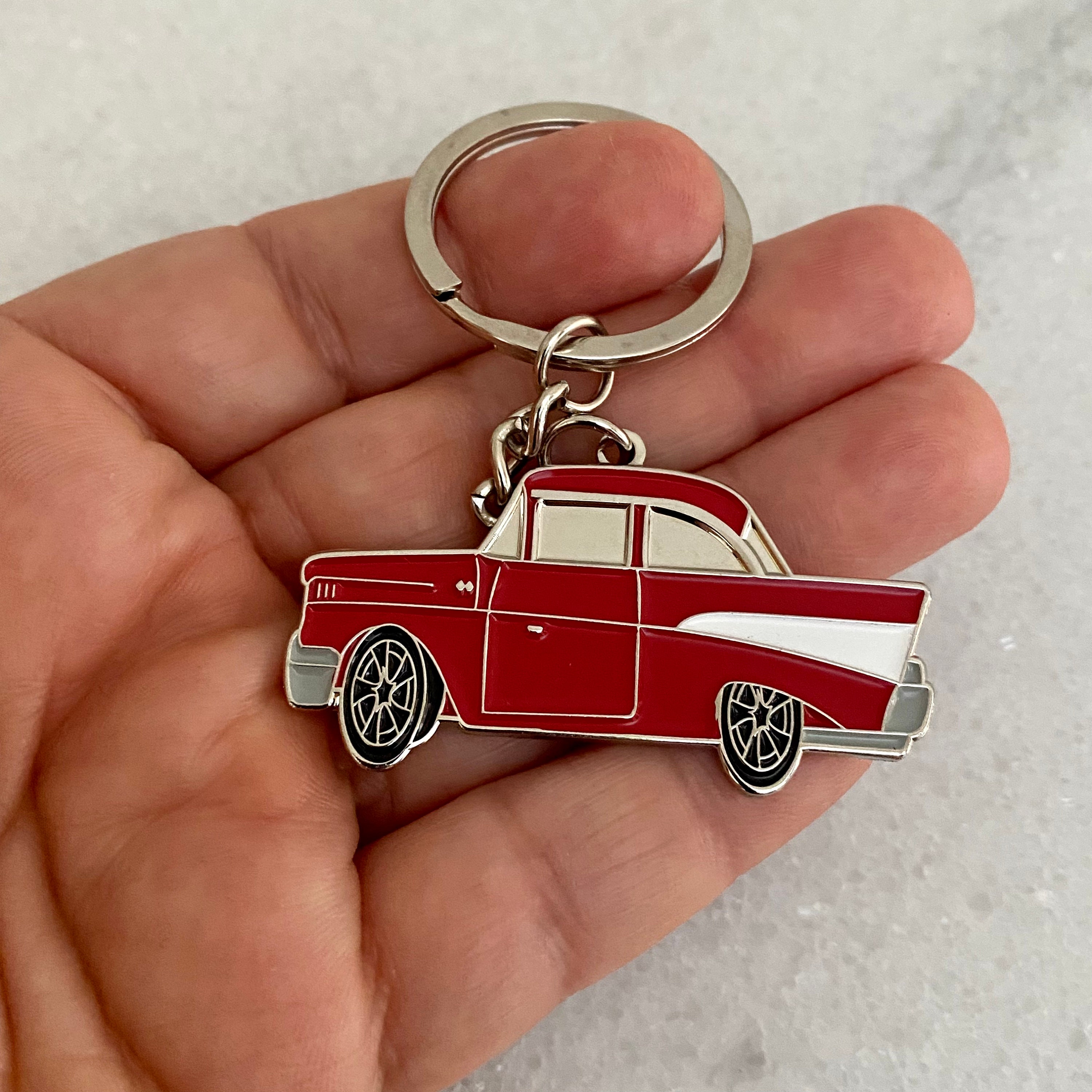 57 Chevy Belair Metal Car Keyrings - Etsy