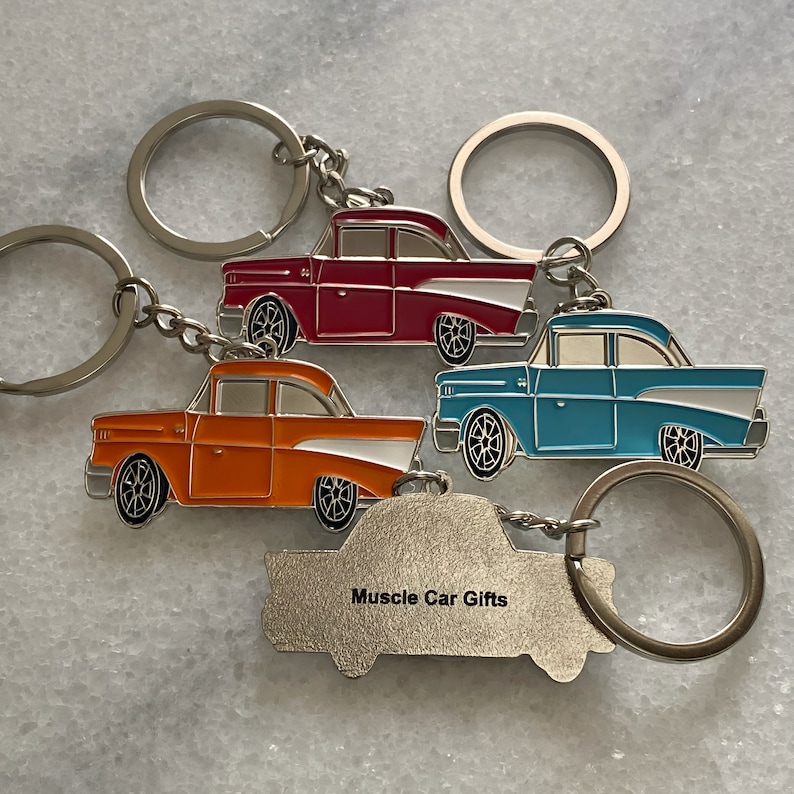 1957 Chevy Bel Air Keyring – Classic American Muscle Car Collectible - Etsy