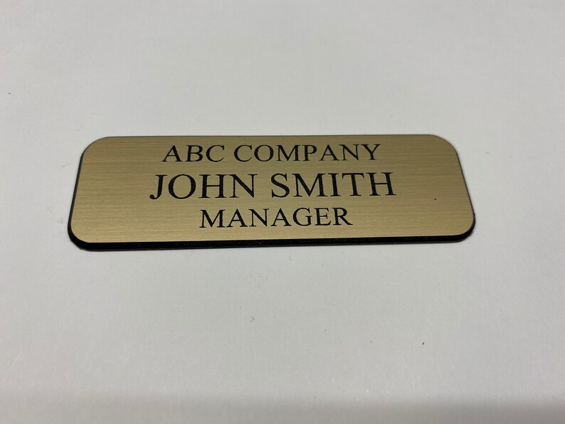 Personalized Engraved Plastic Name Plates & Name Badges Machine Cut ...