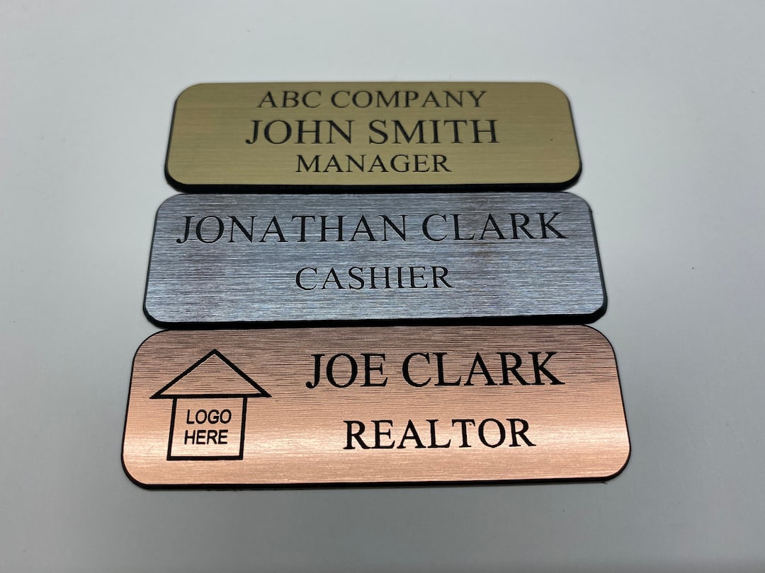Personalized Engraved Plastic Name Plates & Name Badges Machine Cut ...