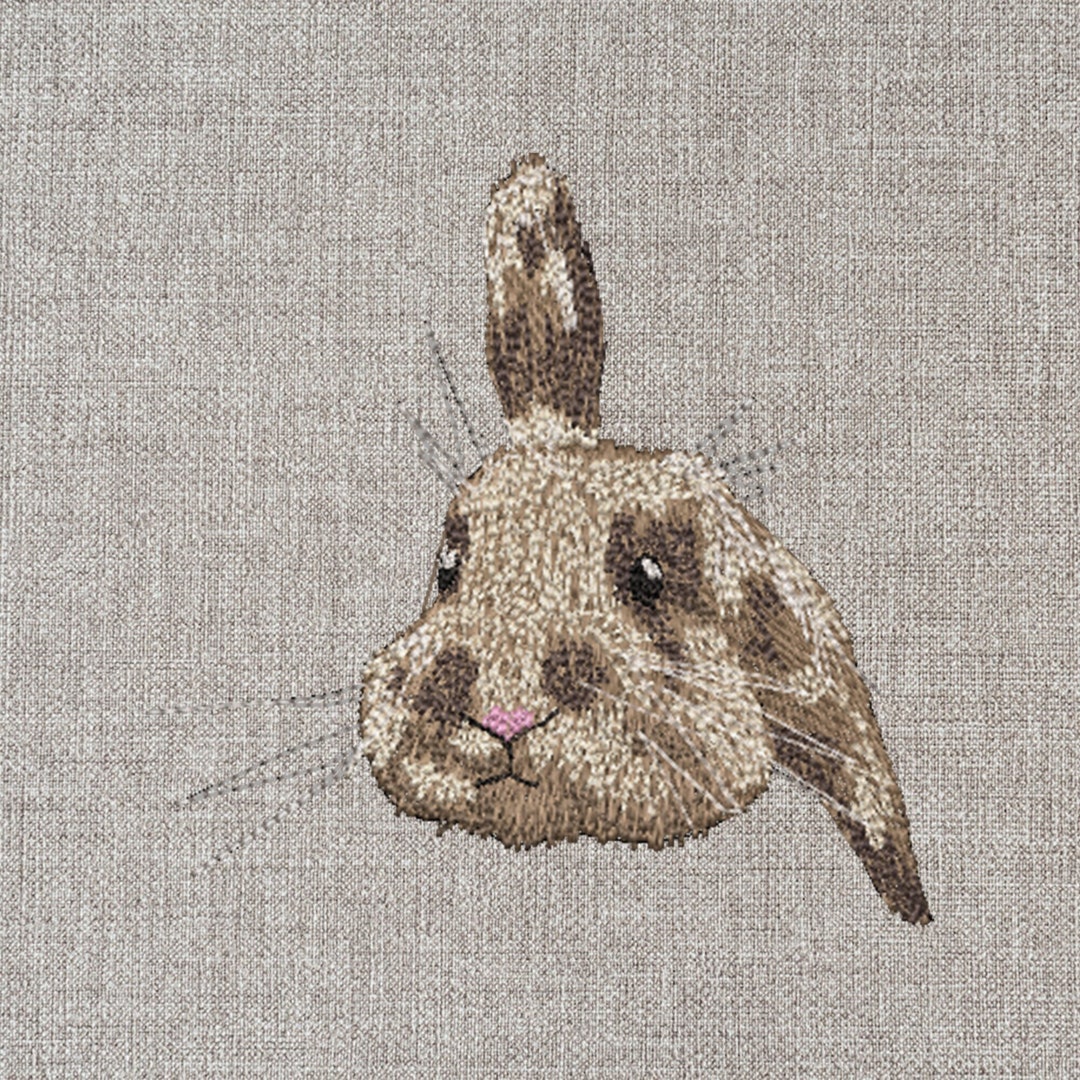 Bunny Face Machine Embroidery Design - Etsy