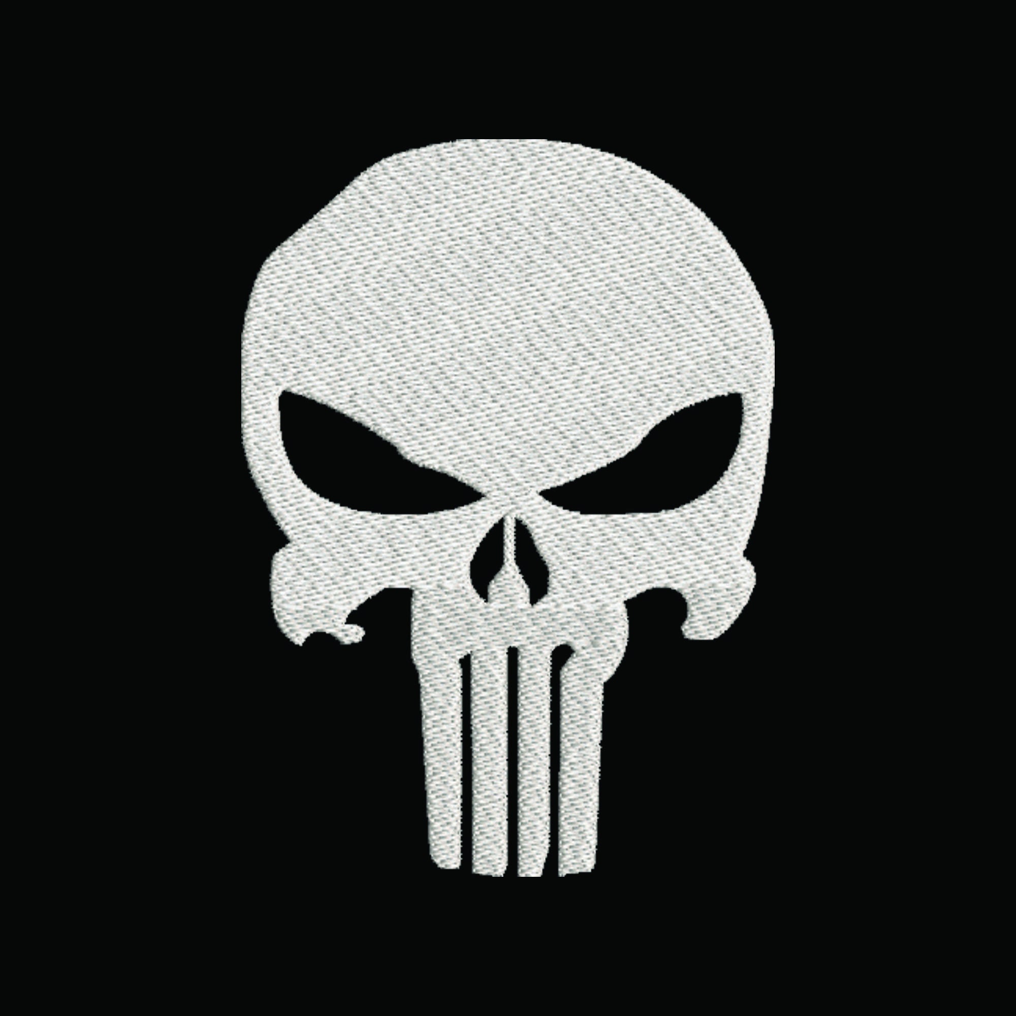 Punisher Skull Inspired Machine Embroidery Design. - Etsy