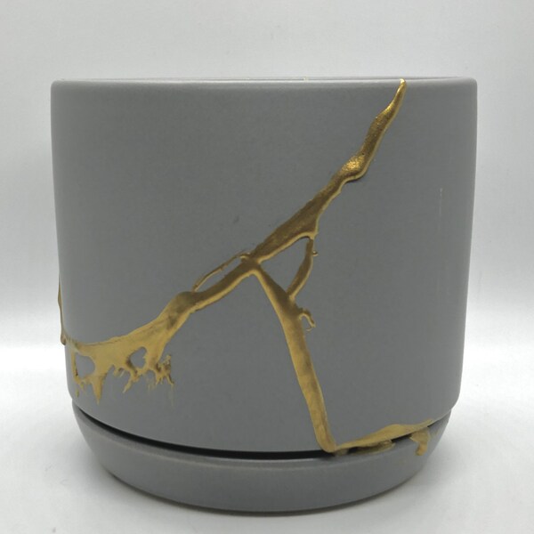 Kintsugi Plant Pot - Etsy