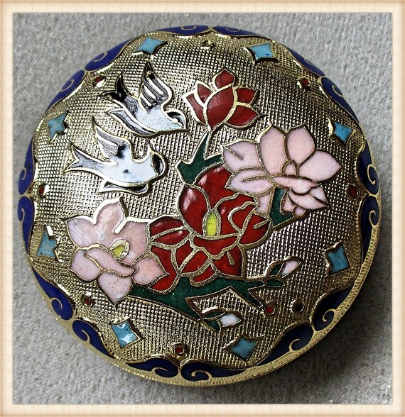 Handcrafted colorful Cloisonne Pill Box. Fine qualit… - Gem