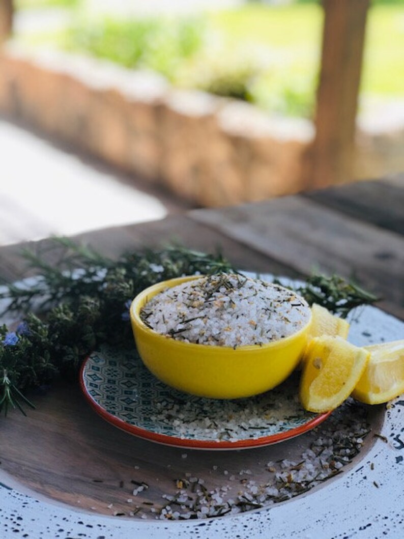 Salty Expressions - Farm Fresh Lemon Rosemary Finishing Salt 4oz - Etsy