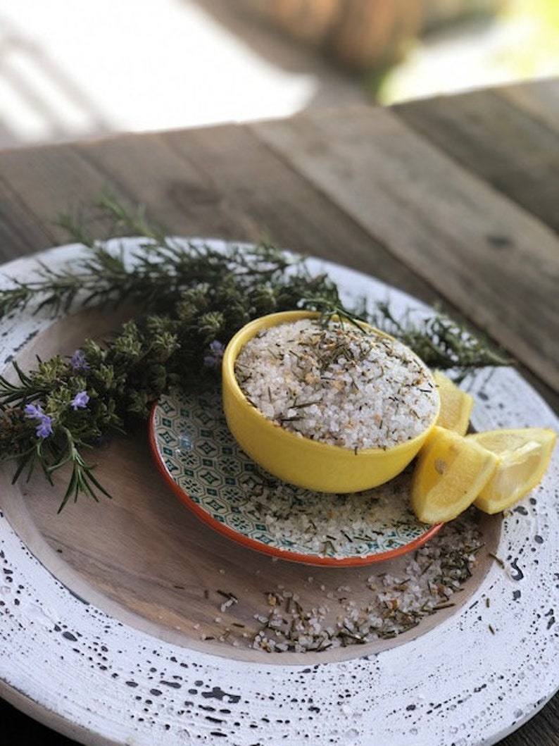 Salty Expressions - Farm Fresh Lemon Rosemary Finishing Salt 4oz - Etsy