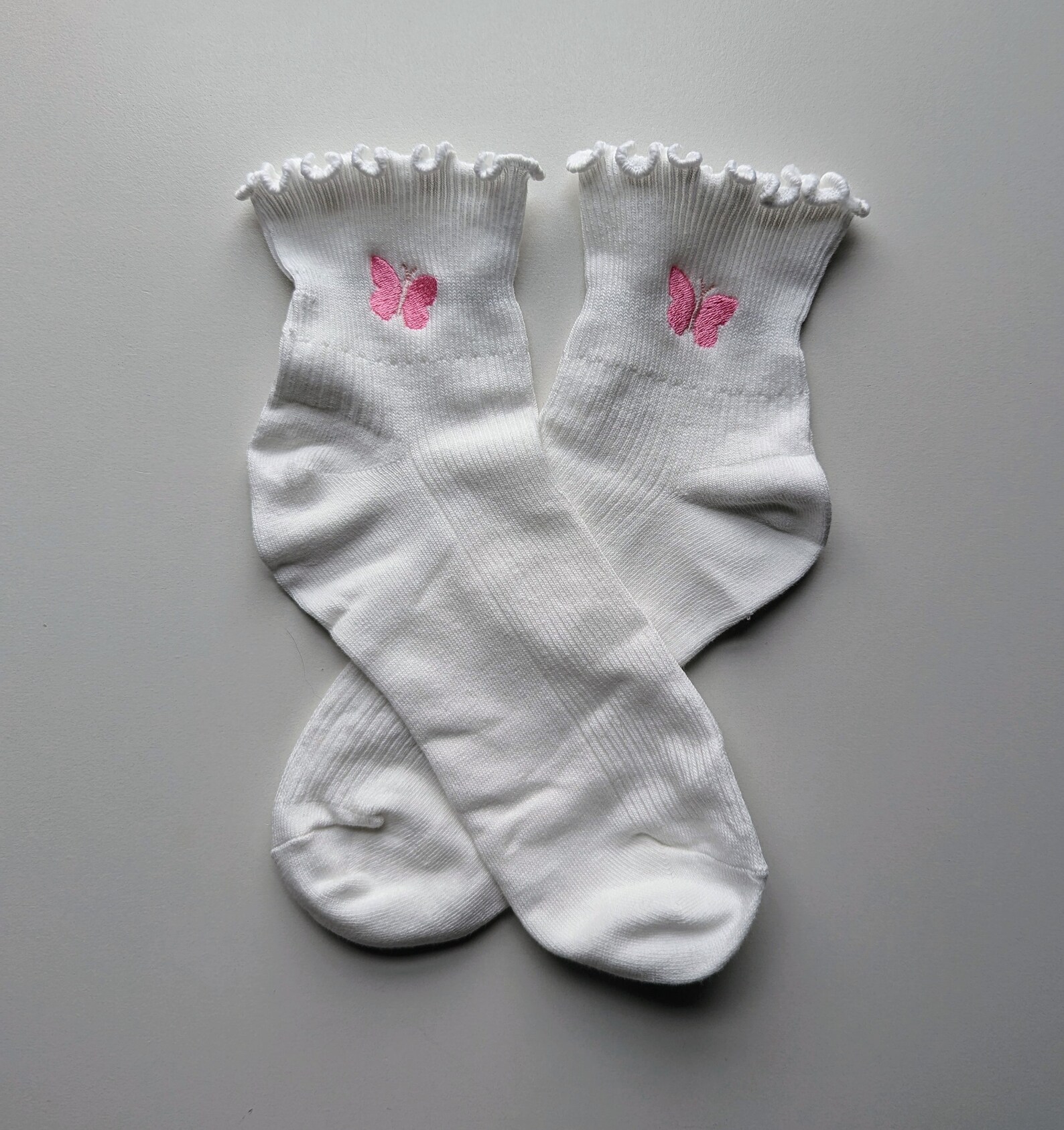 Coquette Socks, Embroidered Ruffle Ankle Socks, Cute Socks, Coquette ...