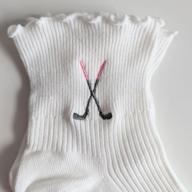 Embroidered Socks Golf - Etsy