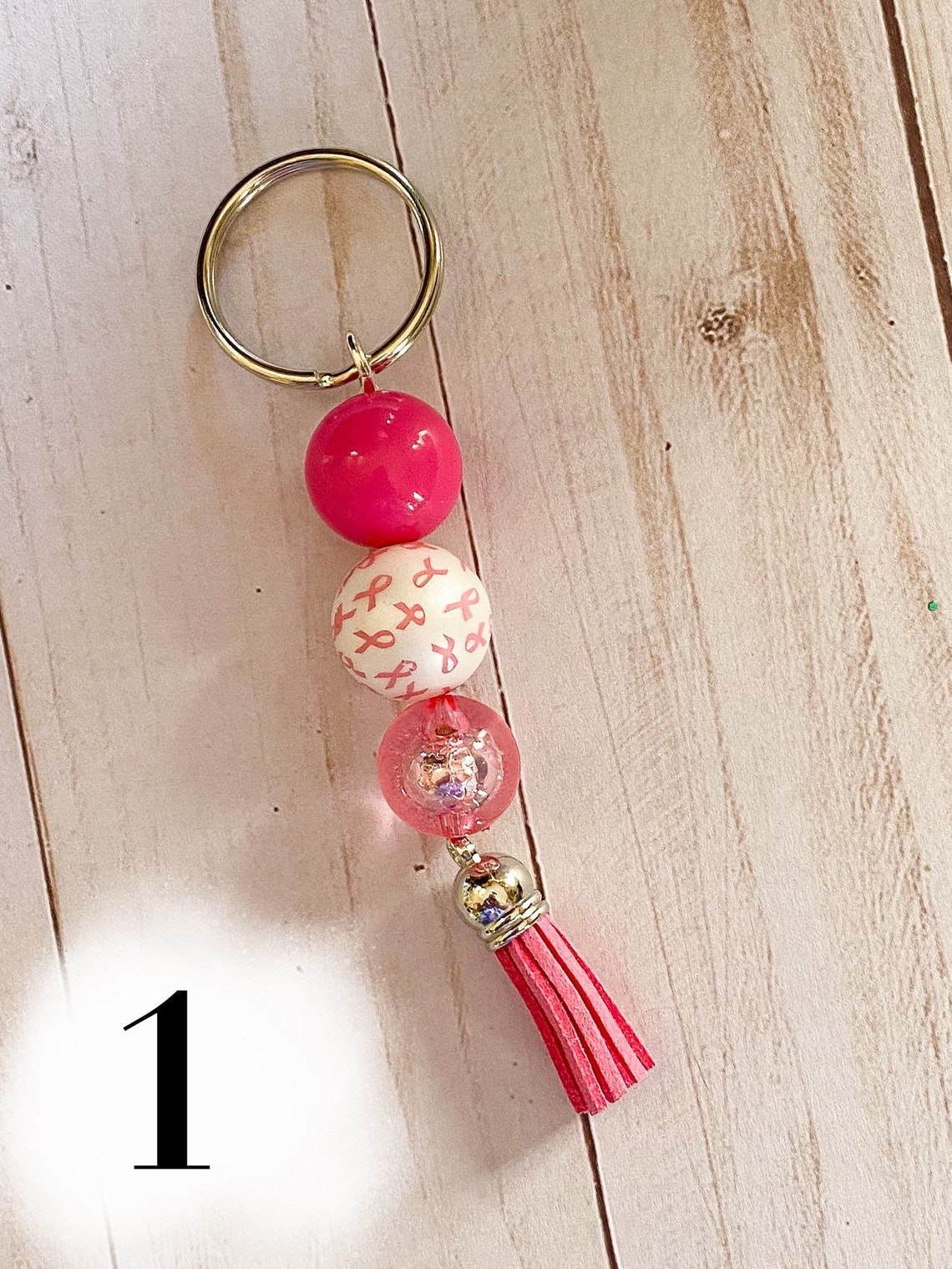 Bubblegum Bead Keychains - Etsy
