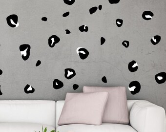Leopard Print Wall Decal | Etsy UK
