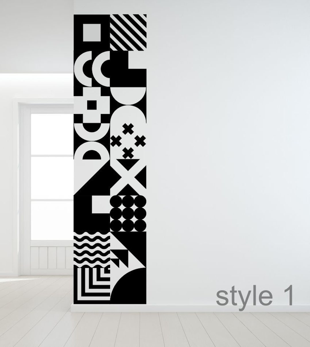 Geometric Shapes, Wall Decal Set, Bauhaus-style Design, - Etsy