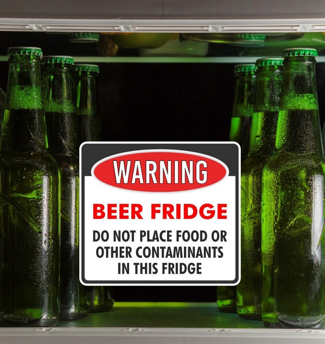 X2 Stickers / Pack Beer Fridge Sticker, Funny Warning Sticker, - Etsy