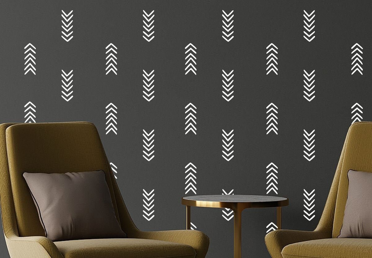 Arrow Wall Decals: Hand Drawn Geometric Nursery Decor (26/pack) - Etsy