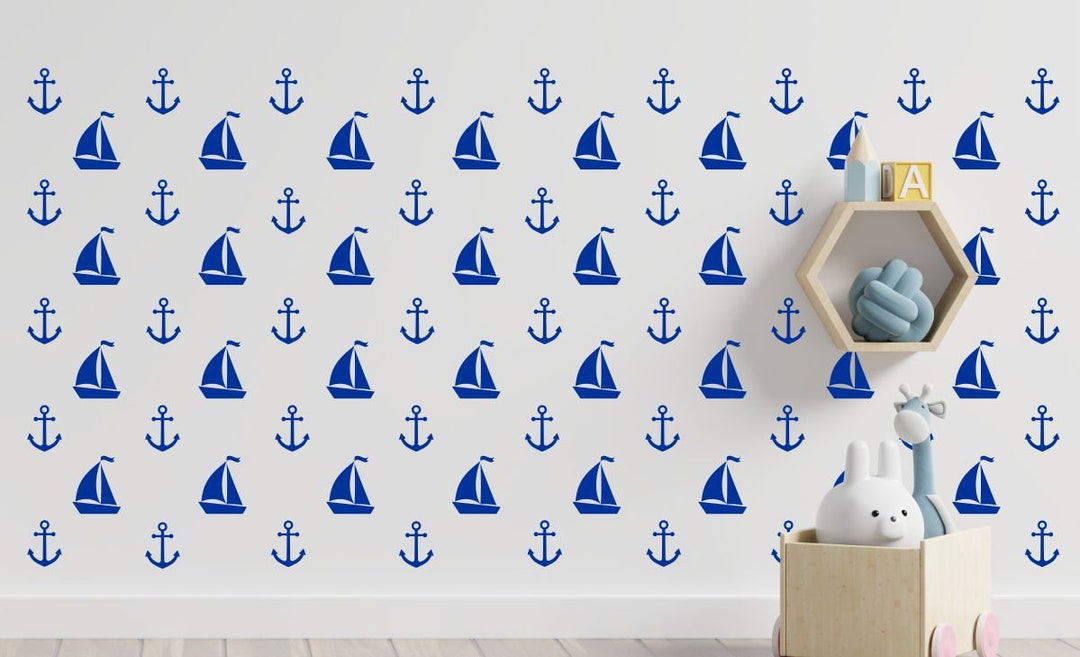 Sailing Boat Wall Decals, Wall Stickers, Nursery Wall Sticker, Wall ...