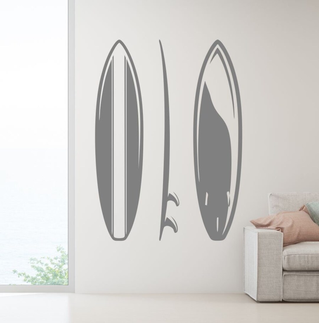 Surf Board Decals, Decals /set, Bedroom, Office , Nursery Kids Room ...