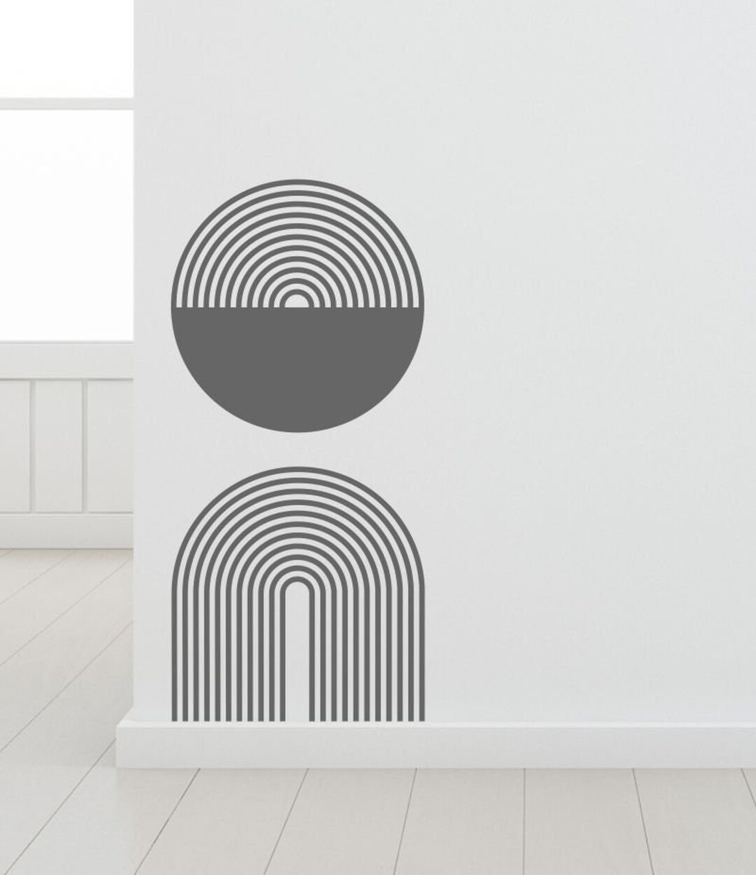 SALE! Abstract Geometric Circles Vinyl Wall Decals: Living Room Decor ...
