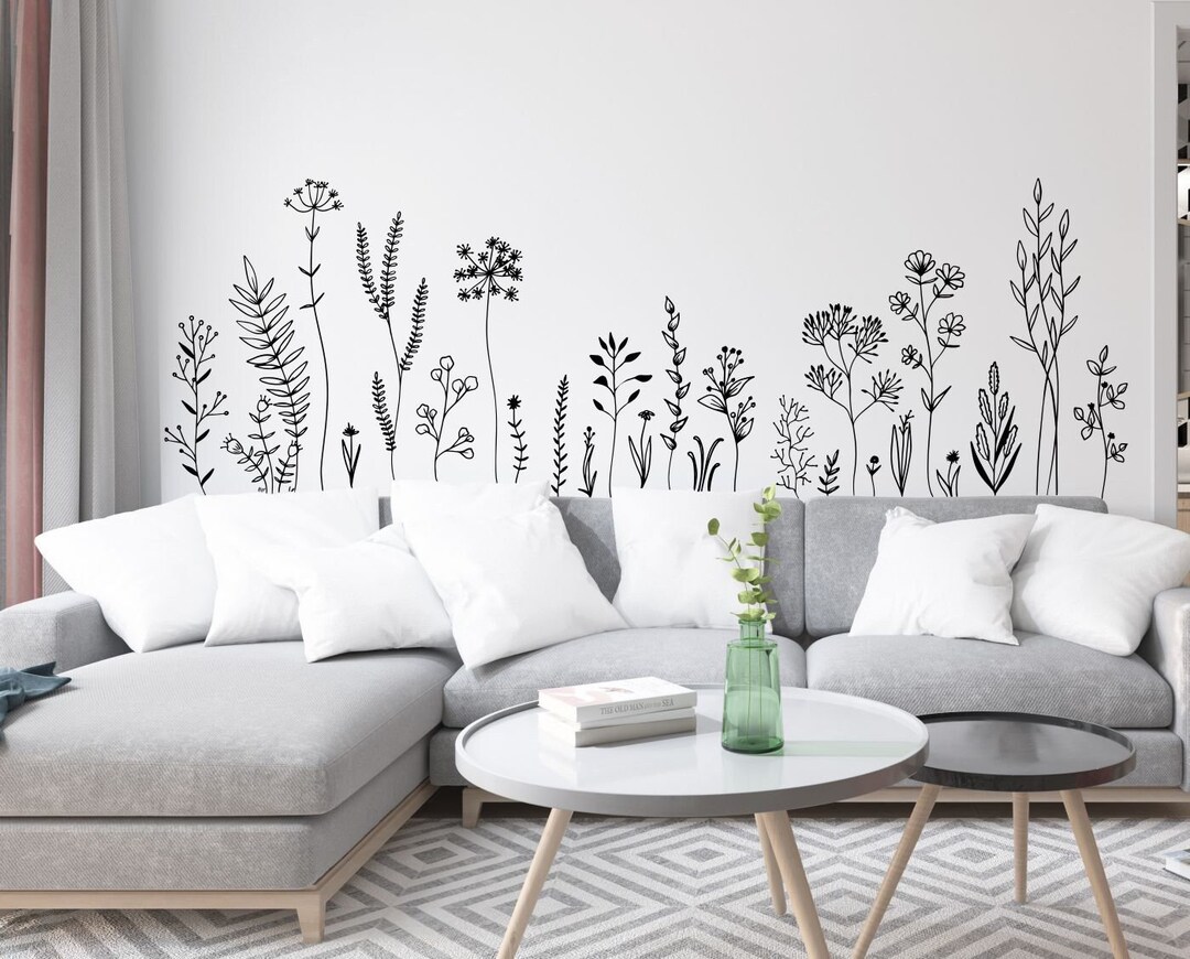 Large Flowers, Wall Decals, X 25 Flowers /pack. Floral Wall Decals ...