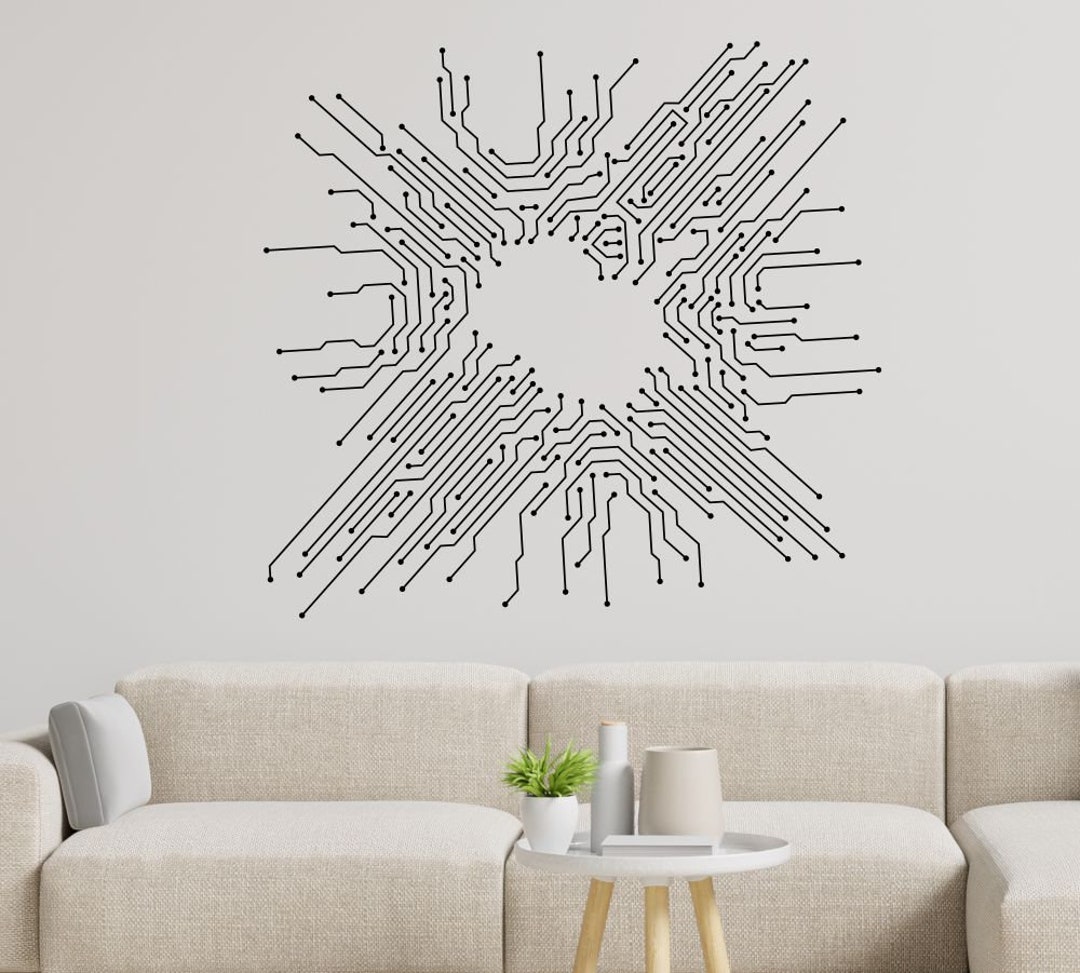 Circuit Board Decal, Technology Wall Decal, Wall Sticker - Etsy