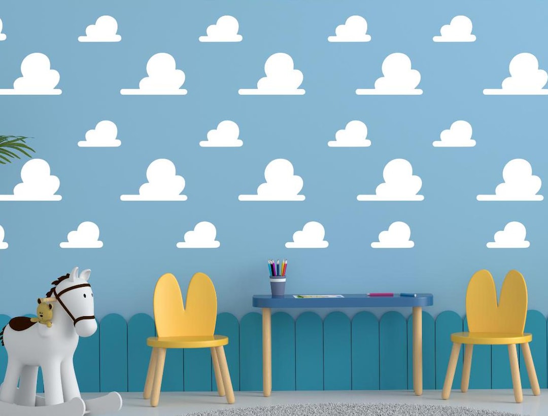 Toy Story Inspired Clouds, X20 Clouds /pack, Kids Wall Decal, Nursery ...