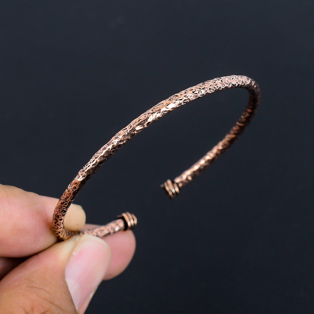 Adjustable Pure Copper Wire Bangle: Ethnic Style Wrist Jewelry - Etsy