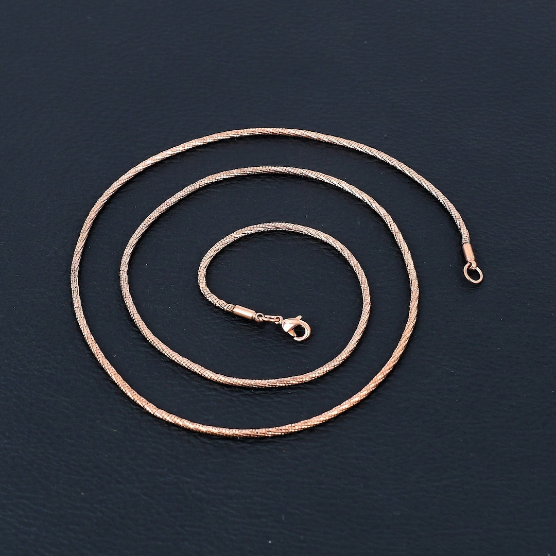 100 % Copper Snake Chain Oxidized Copper Chain Necklace Pure Copper ...