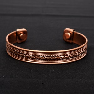 Magnetic Pure Copper Bangle | Solid Copper Bangle | Tibetan Style | Set ...