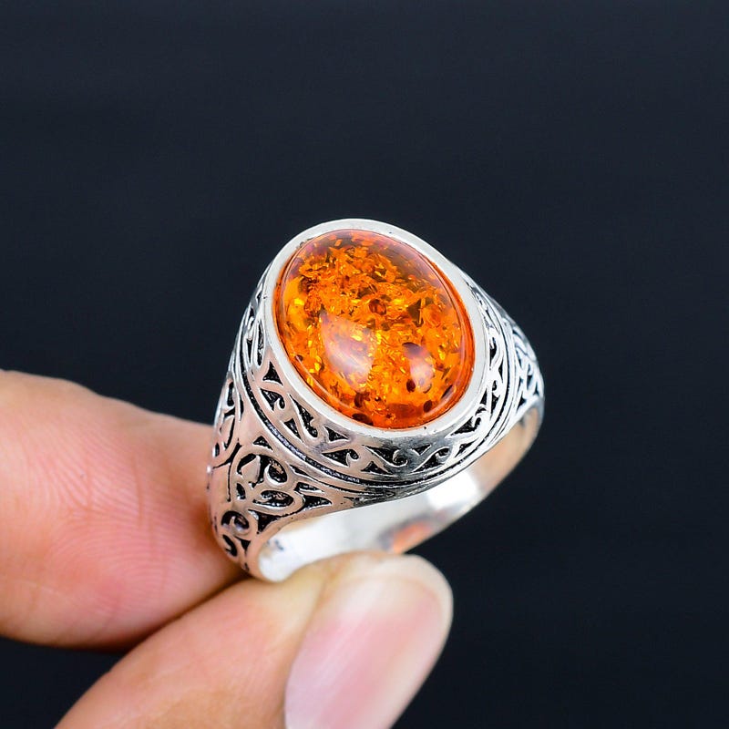 Baltic Amber Ring Style - Etsy