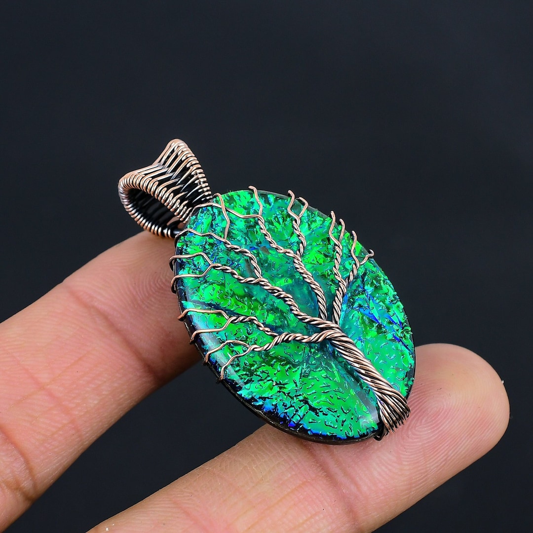 Beautiful Tree of Life Triplet Opal Gemstone Copper Pendant| Oxidized ...