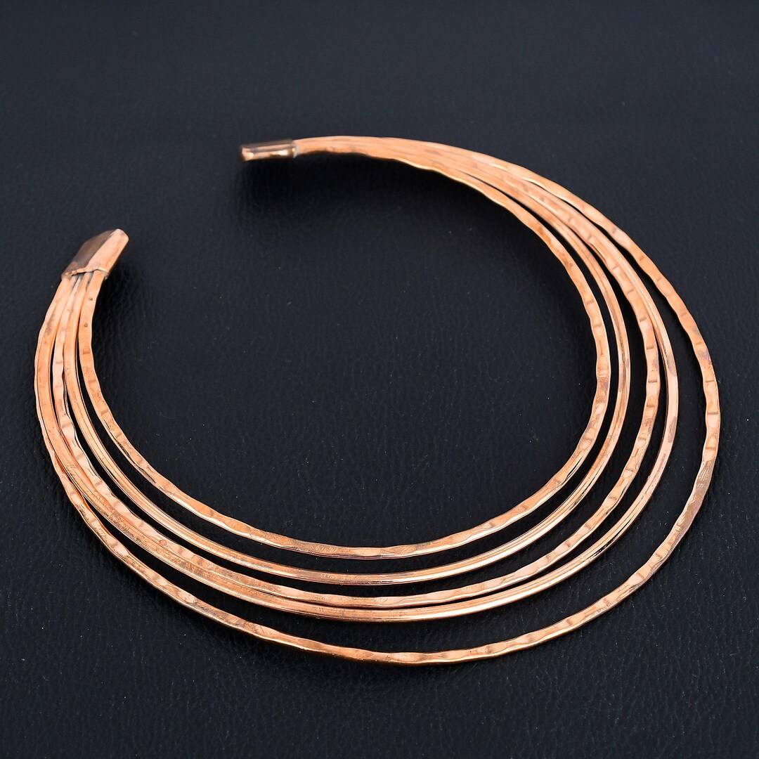 Pure Copper 5-strand Choker: Ethnic Wire Necklace - Etsy