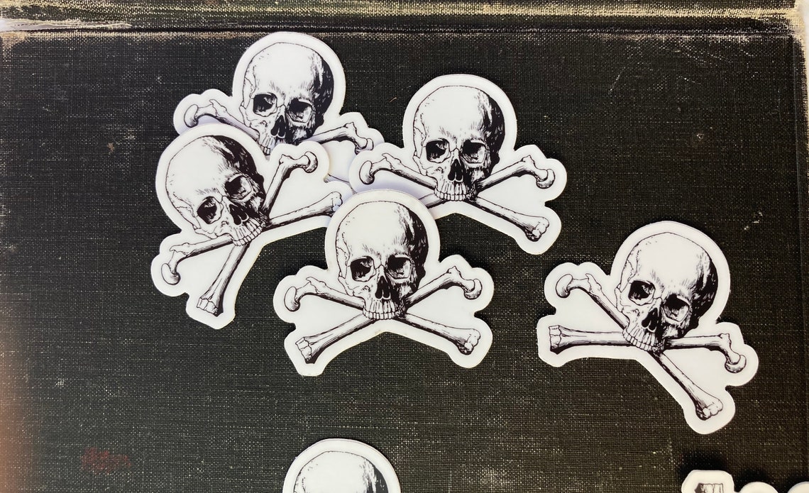 Skull and Bones Sticker Skull Sticker Skull Logo Skull - Etsy UK