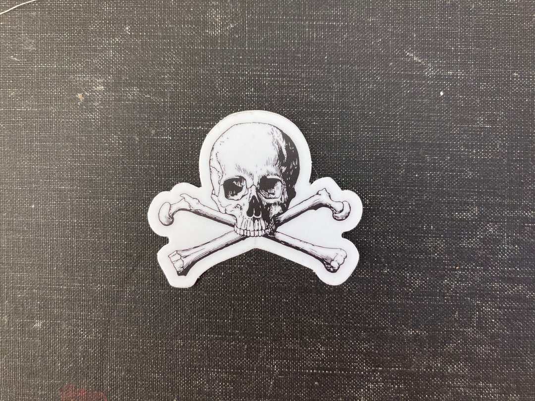 Skull and Bones Sticker | Skull Sticker | Skull Logo | Skull | Skeleton ...