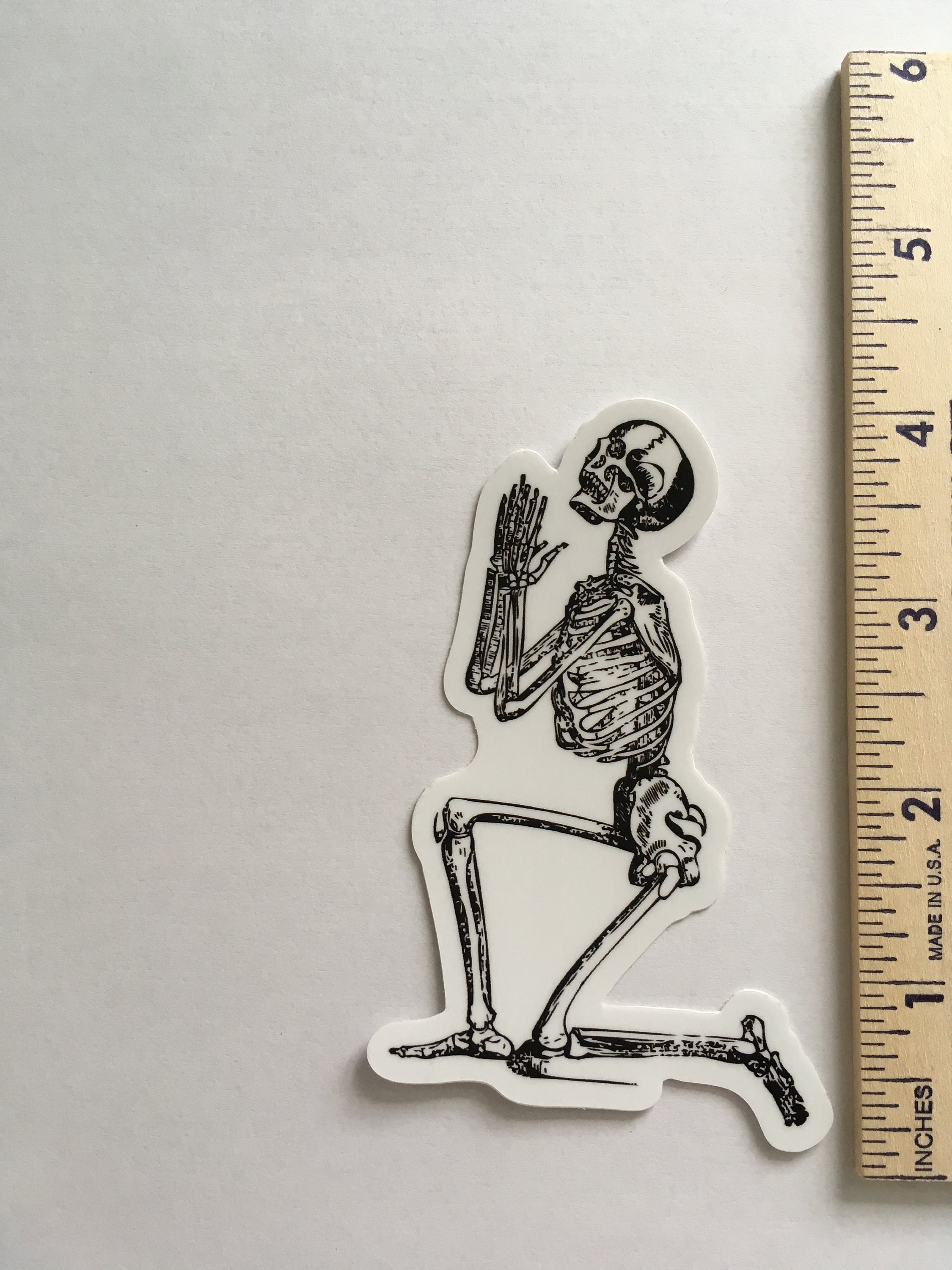 Praying Skeleton Sticker Bones Sticker Skeleton Sticker - Etsy UK