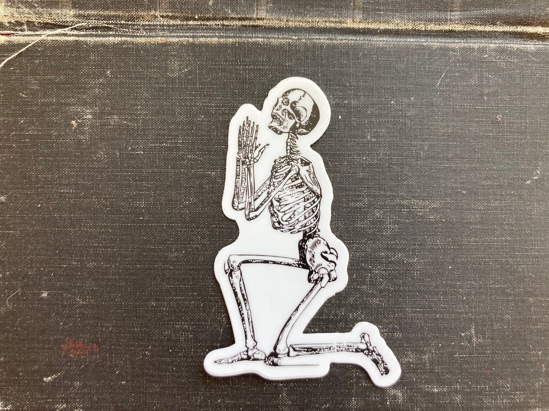 Praying Skeleton Sticker Bones Sticker Skeleton Sticker Praying Hands ...