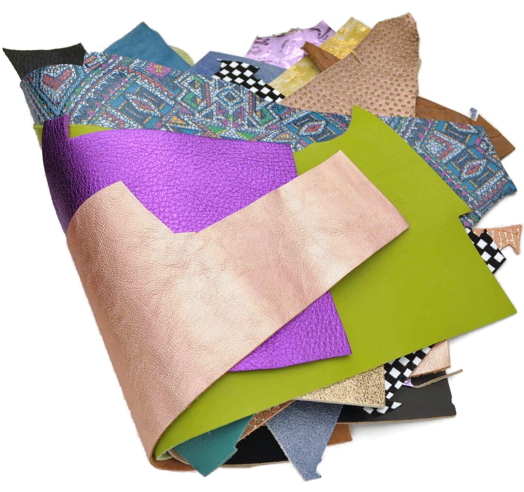 1lb - Leather Remnant SAMPLE Variety Pack - 0.7-1.8MM - Etsy