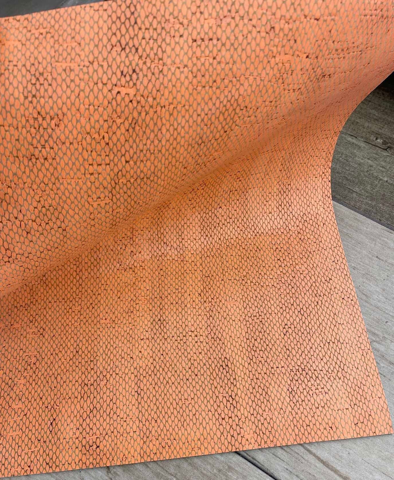 Cork Leather Mango Mania Snake Print Cork Printed Leather | Etsy