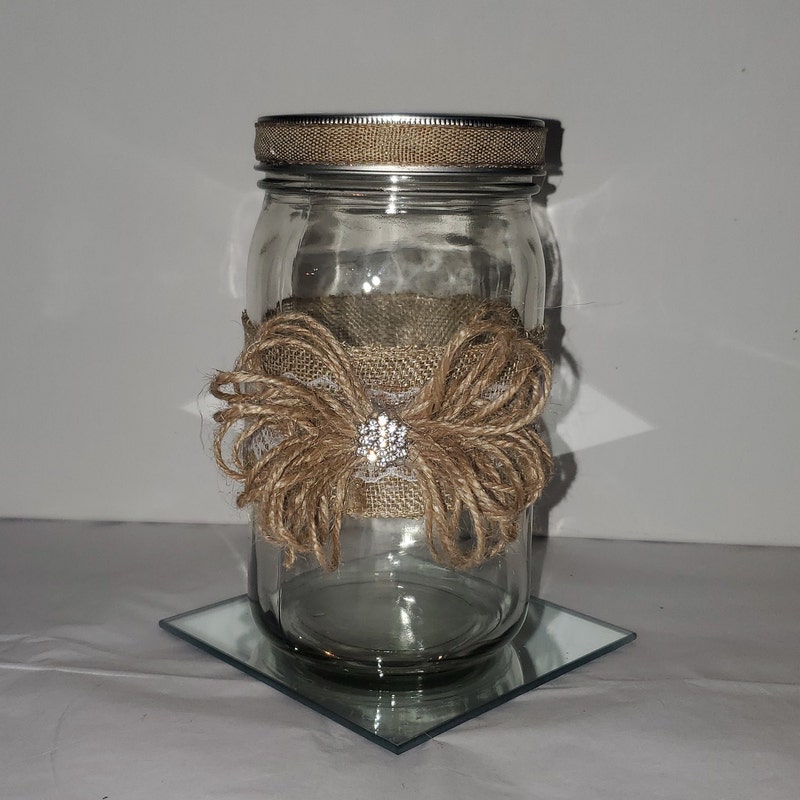 Burlap and Mason Jar - Etsy