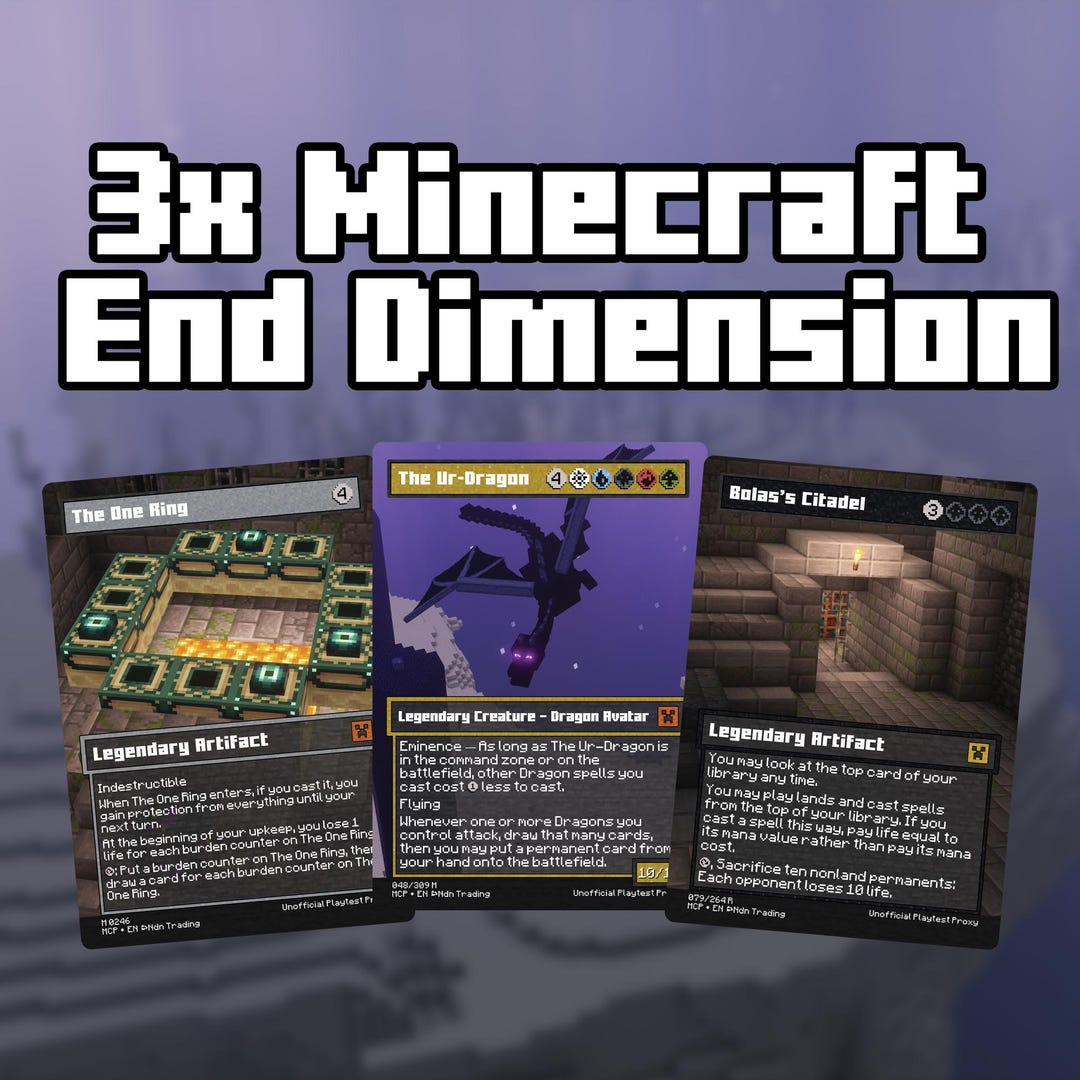 Proxy End Dimension Set | Minecraft Themed Set for Commander Edh/cedh ...