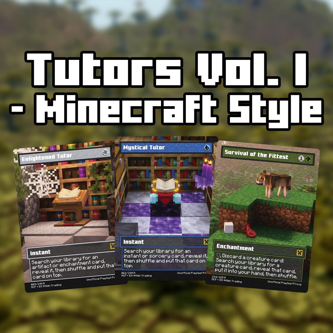 Tutors Vol. I Proxy Set | Minecraft Style for Commander Edh/cedh ...