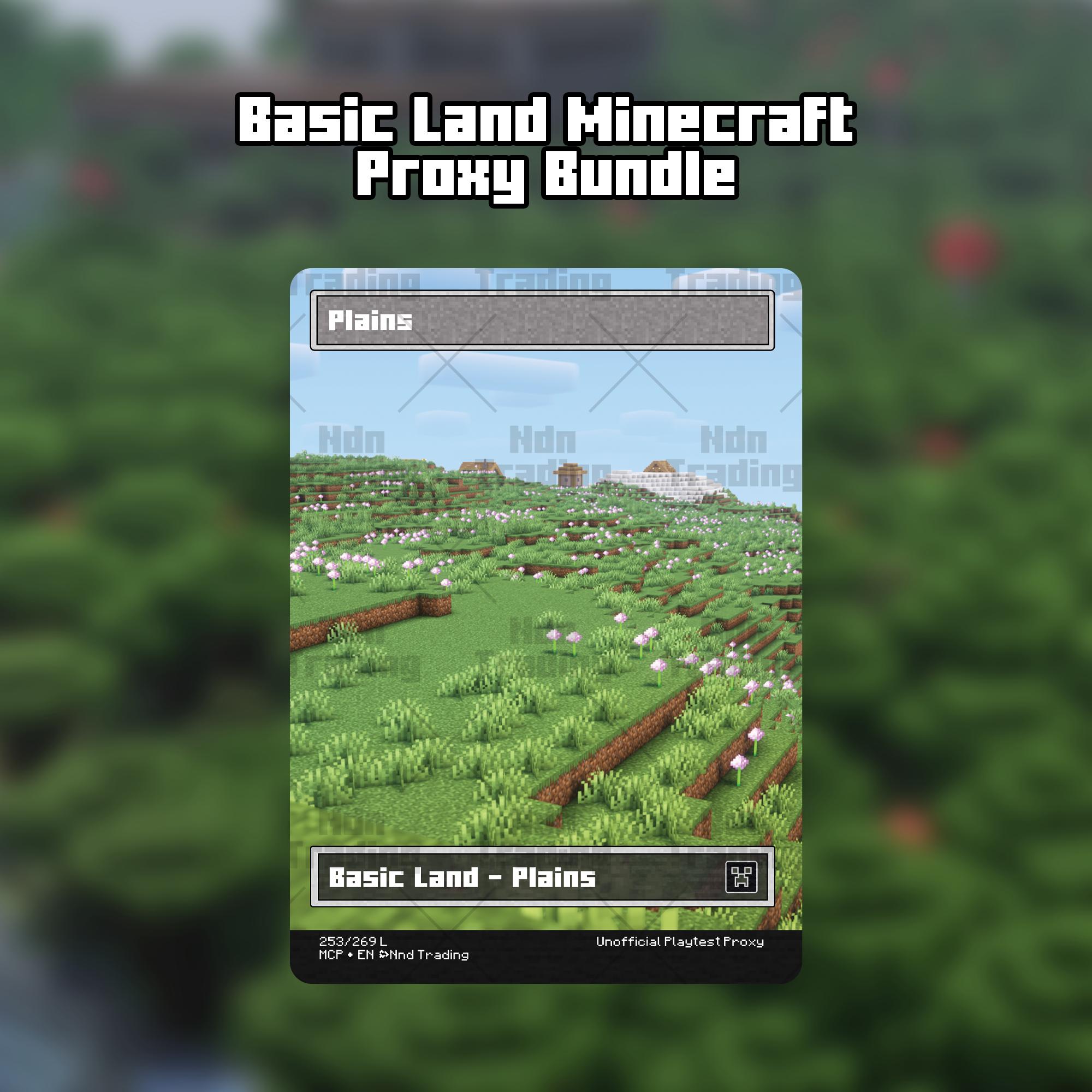 Basic Lands Proxy Set | 20x Cards | Minecraft Style - Etsy