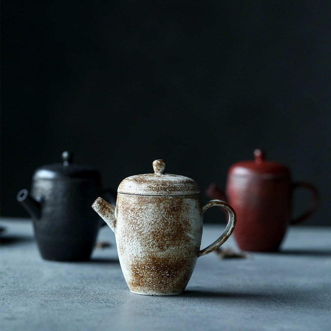 Handmade Pottery Teapot, Hazelnut Shaped Clay, 120ml - Etsy