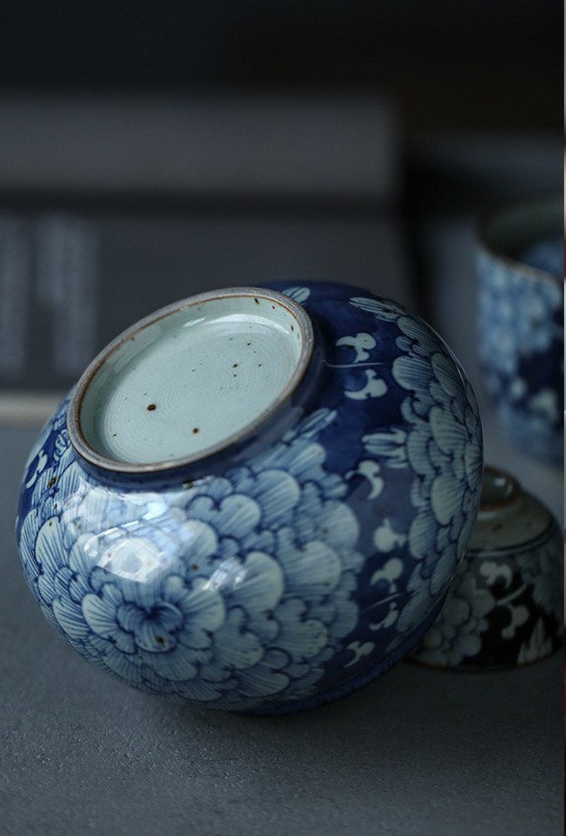 800ml Jingdezhen Hand-painted Peony/cloud Dragon/winding Stem Pattern ...