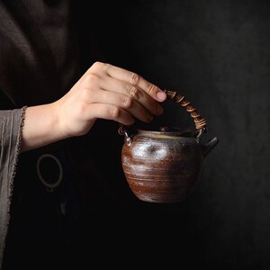 350ML Handmade Pottery Clay Kettle,carbon Stove/alcohol Stove Kettle ...