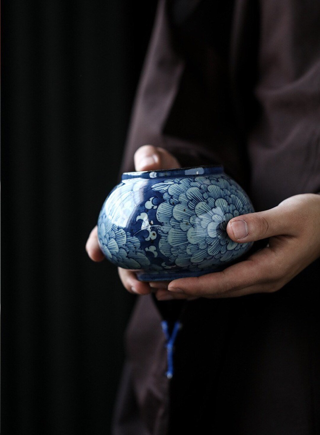 800ml Jingdezhen Hand-painted Peony/cloud Dragon/winding Stem Pattern ...