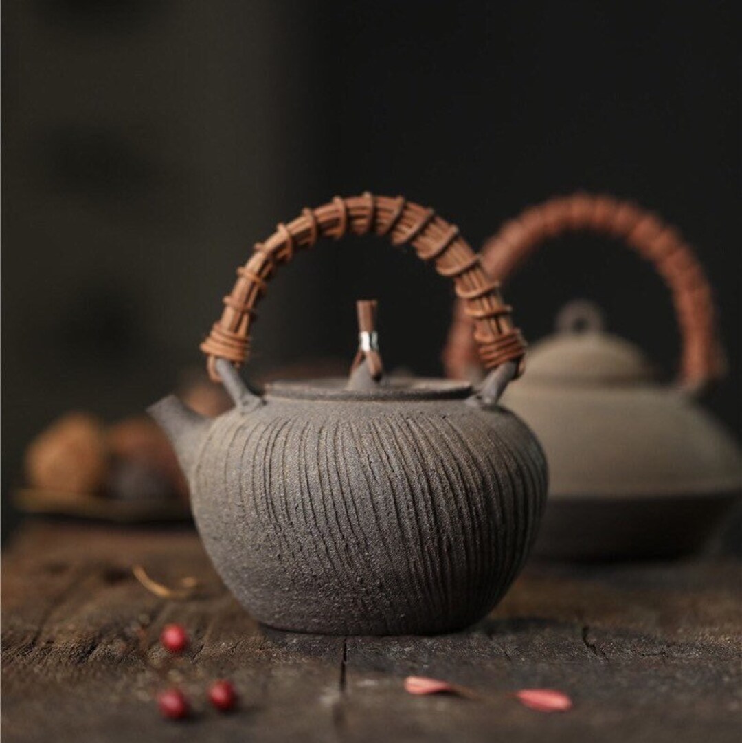 Wood Fired Kettle,600ml Handmade Zisha Clay Kettle,top Handle Kettle-electric Kettle - Etsy
