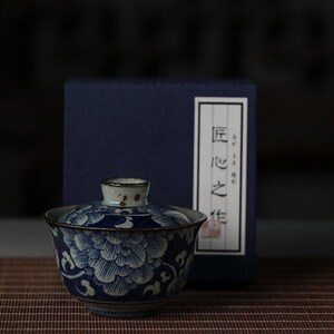 100ml Jingdezhen Hand-painted Qinghua 青花 Porcelain Gaiwan - Etsy