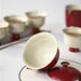 160ml Handmade Red and White Pottery Gaiwan Set - Etsy